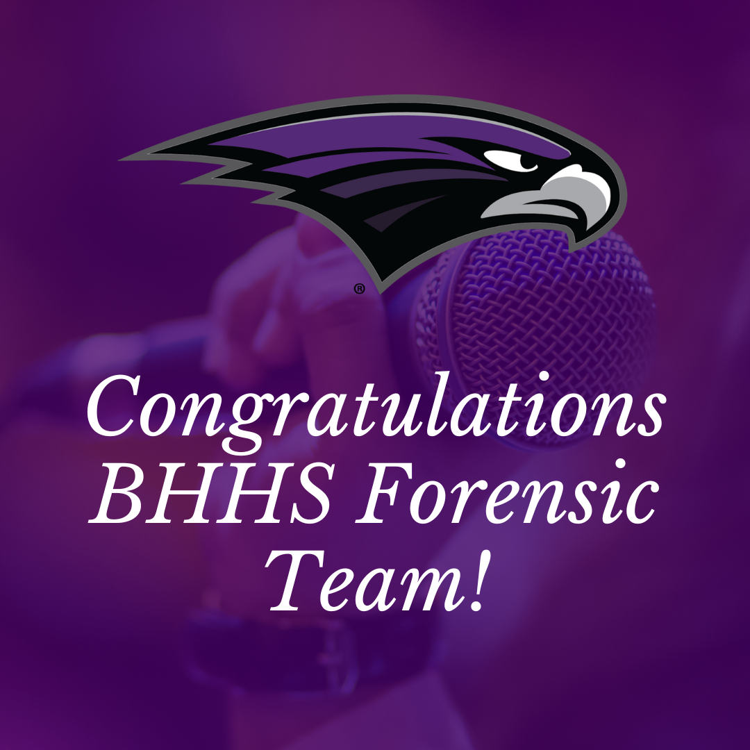 Good Luck at State Finals, BHHS Forensic Team! | News Post Page