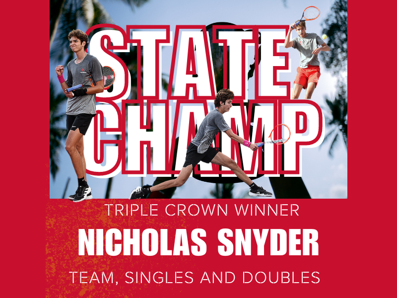 Nicholas Snyder: Boys Tennis Triple Crown Champion | News Article
