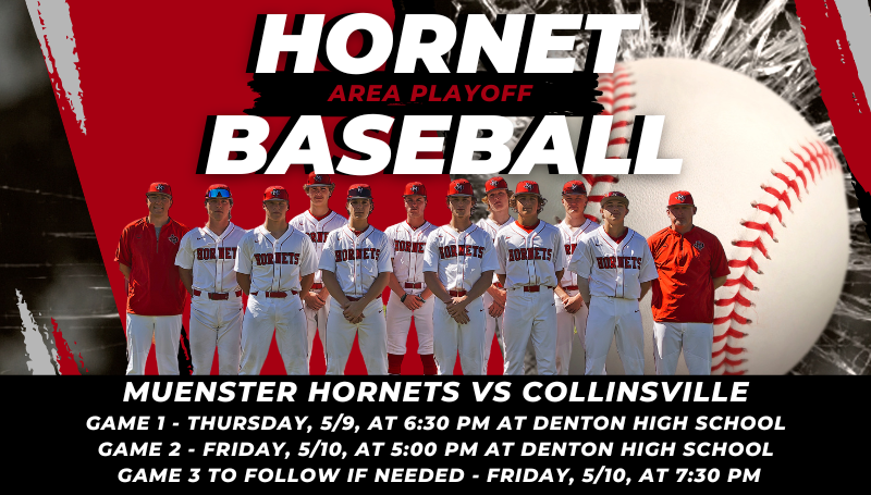 It's Area Playoff game day for Muenster Hornet Baseball! | Post Details