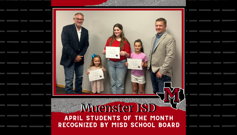 MISD School Board Recognizes April Students of the Month | Post Details