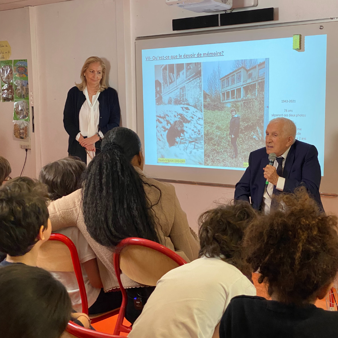 Intervention de Salomon Milgrom auprès des élèves de l'école Hattemer ...