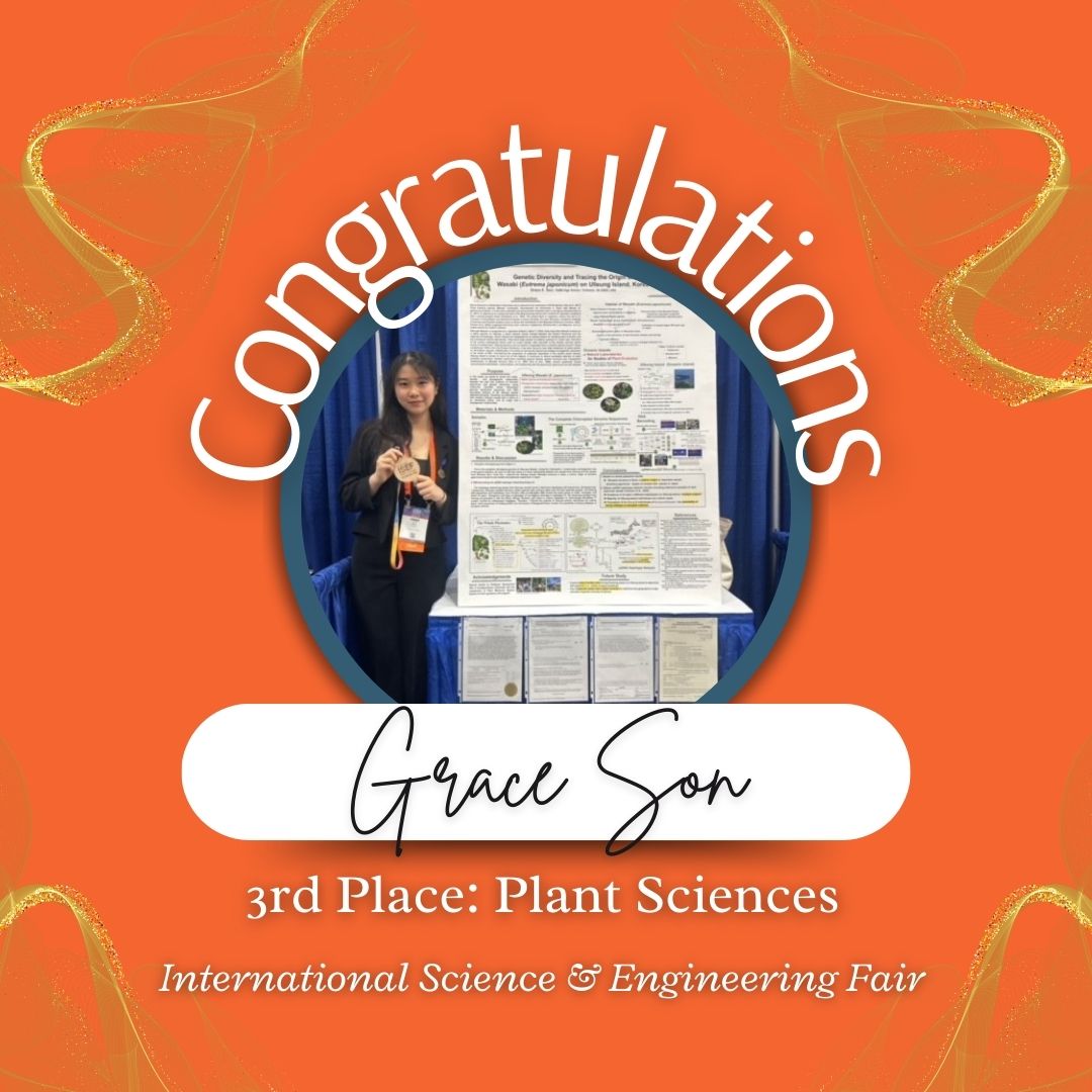 Congratulations to Grace Son, ISEF Winner! | Post Details