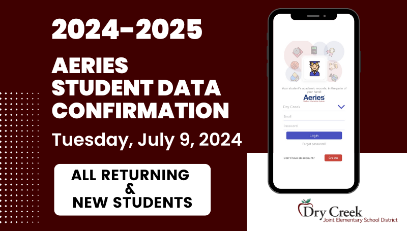 Aeries Student Data Confirmation - July 9 through August 2 | Post Details