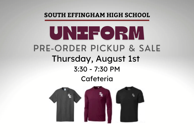 Uniform Pre-Order Pickup and Sale | Post Details