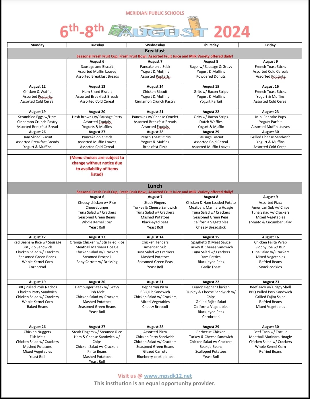 Child Nutrition - Meridian Public School District
