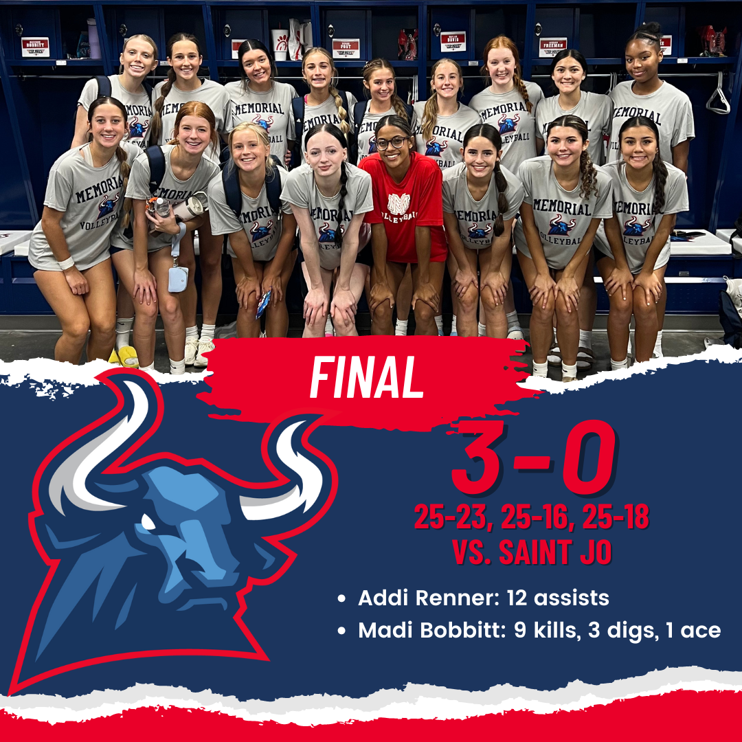Memorial Mavericks Secure First-Ever Victory with 3-0 Sweep Over Saint ...