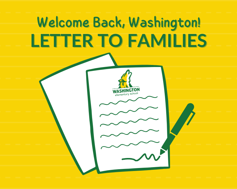 Welcome Back, Washington! Letter to Families | Post Details