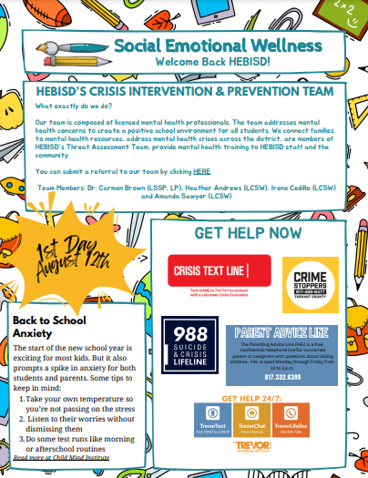 Social Emotional Wellness - August 2024 Newsletter | Post Details