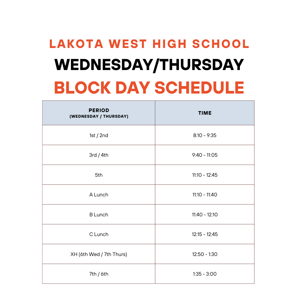 Block Day Schedule | News & Announcements Details Page