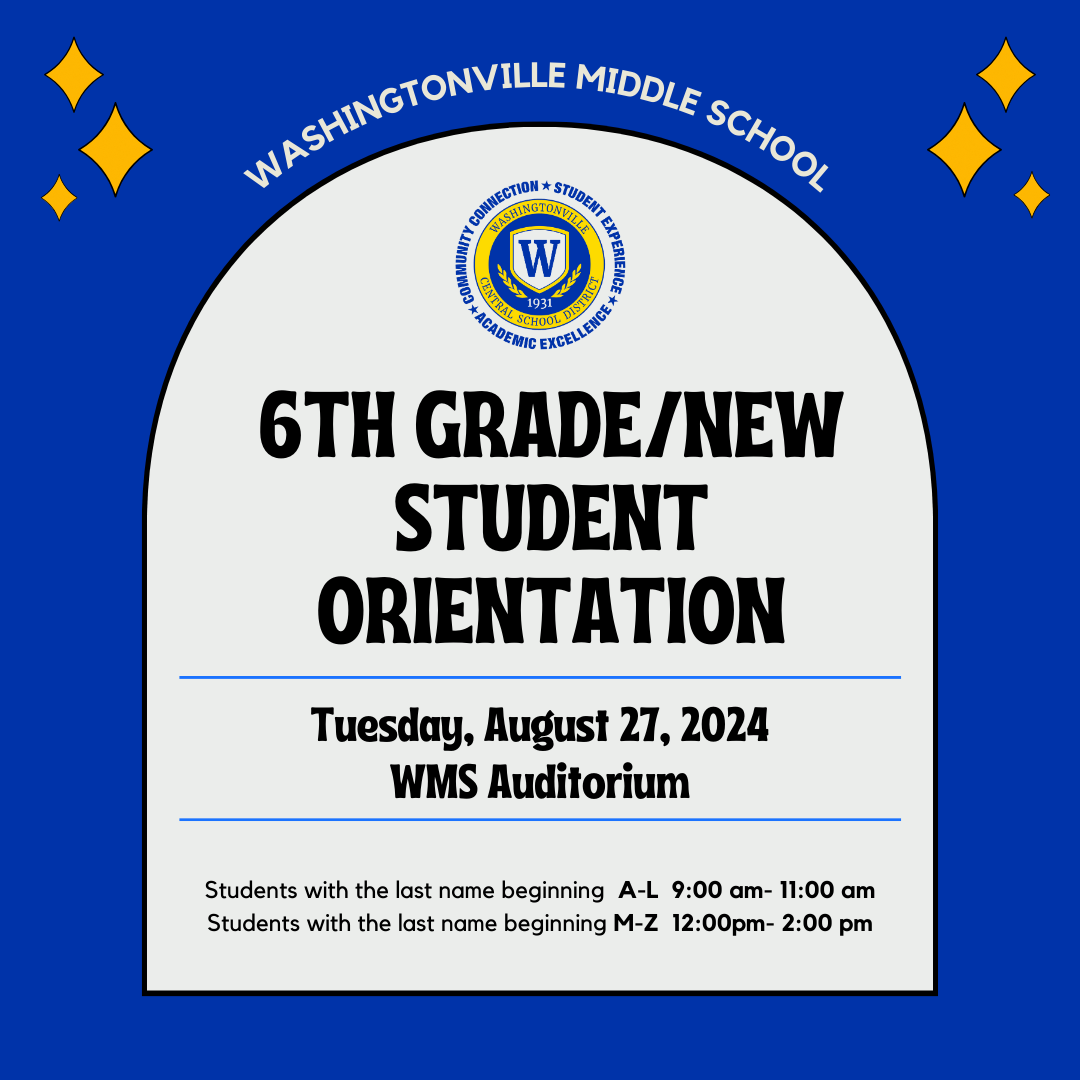 WMS 6th Grade/ New Student Orientation | News Story - Washingtonville Middle School