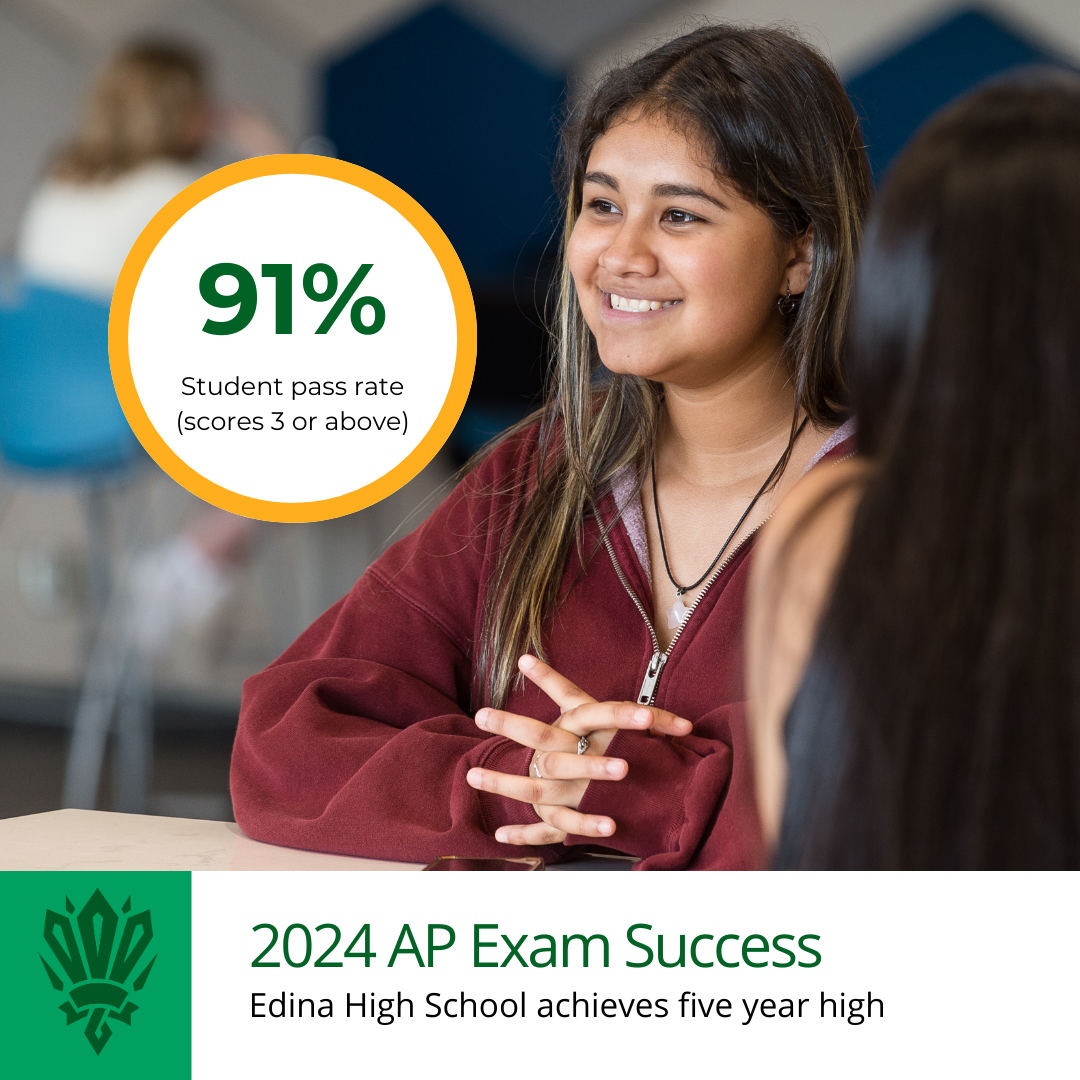 Edina High School achieves five year high in AP exam results | News Story