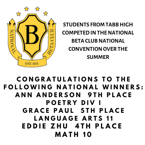 Congratulations to National Beta Club Convention Winners | Post Details