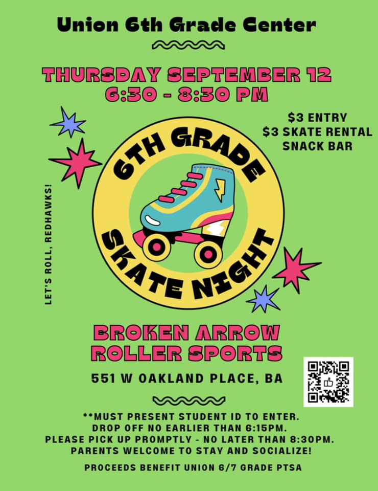 6th Grade Skate Night Sept. 12 | Campus Life Details