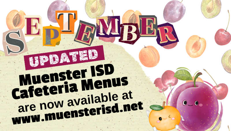 Muenster Cafeteria September Menus Updated | Post Details