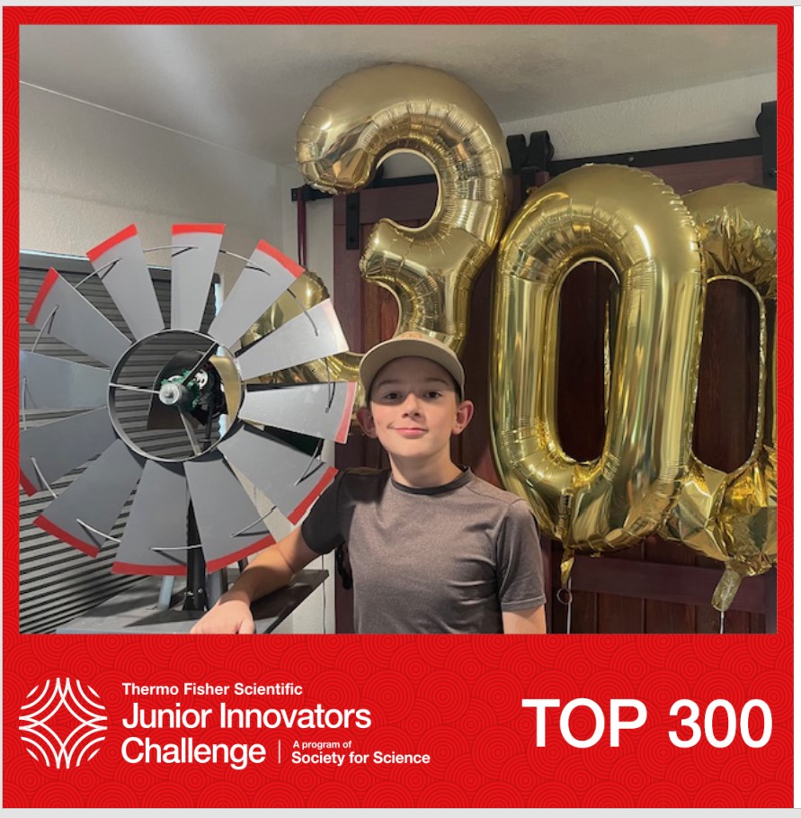 Tyler Mann Named Top 300 Junior Innovator! | MUSD News Details