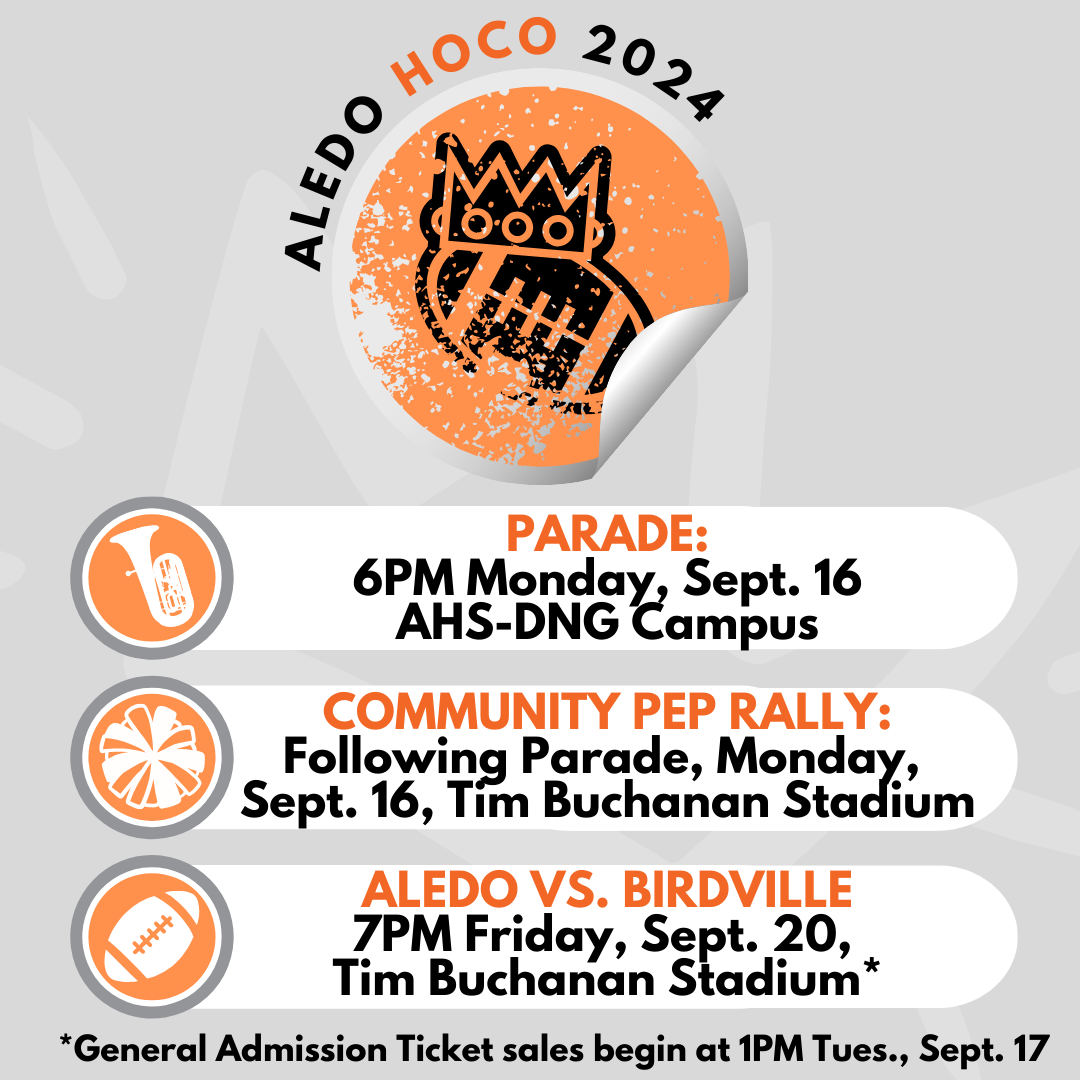 Homecoming 2024! Parade, Community Rally & Game! | Aledo Middle School ...