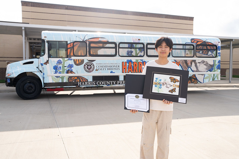 TISD Student Ivan Chen Wins Harris County Pct. 4 Bus Design Contest ...