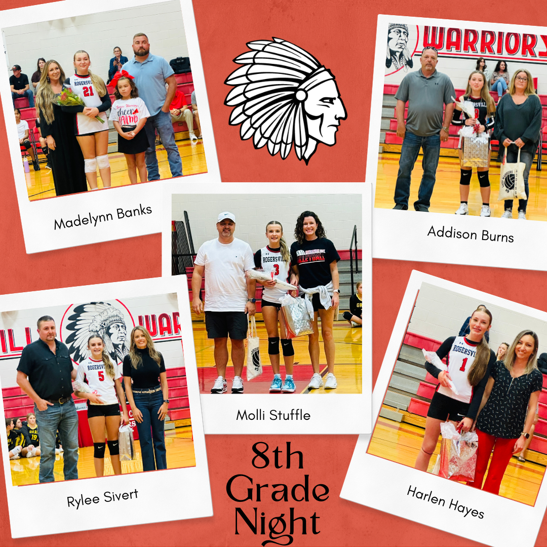 Lady Warriors Volleyball Celebrates 8th Grade Night with Win over Gray ...