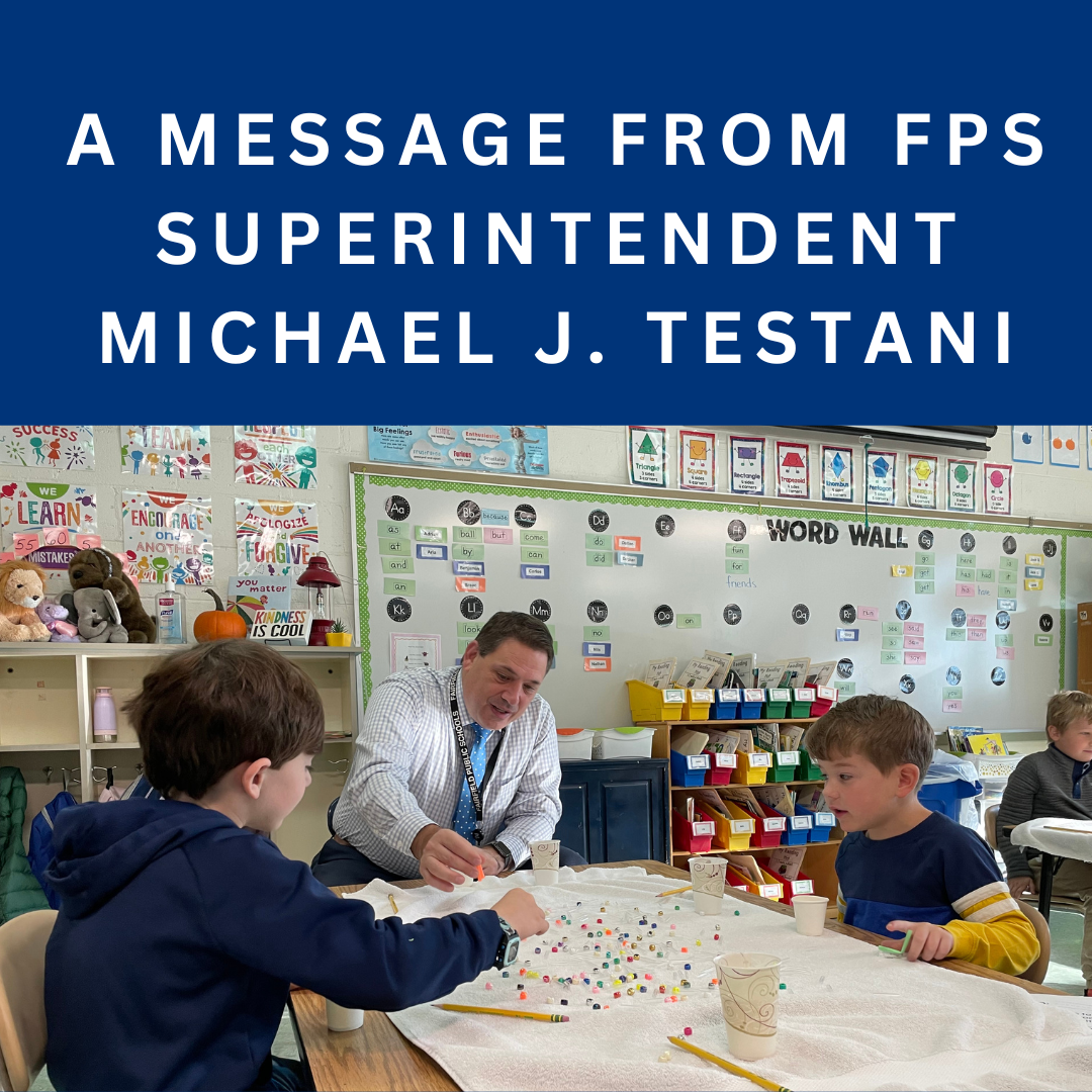 A Message From Superintendent Michael J. Testani: We Are Here To Help ...