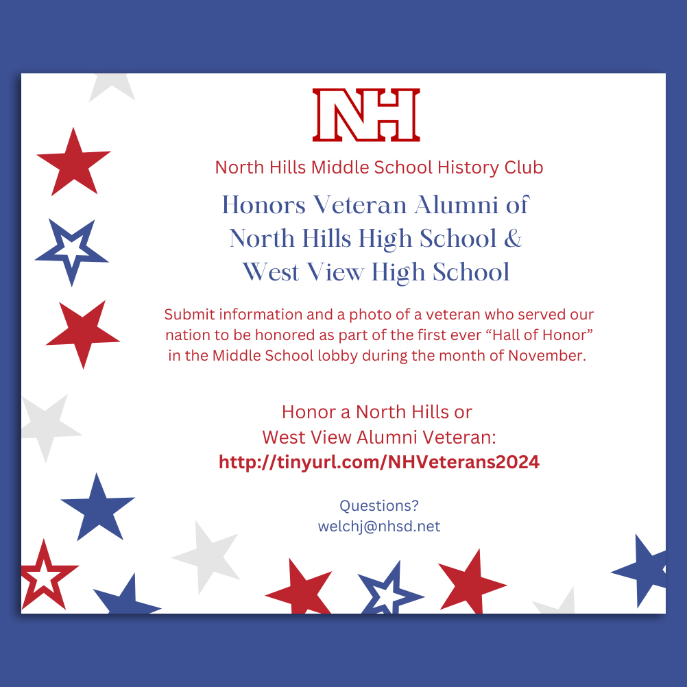 NHMS History Club looking to honor veterans with Hall of Honor | Details