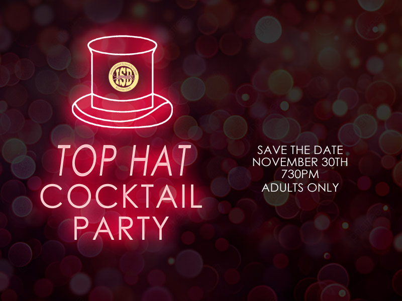 Top Hat Cocktail Party - Save the Date! | All School News single
