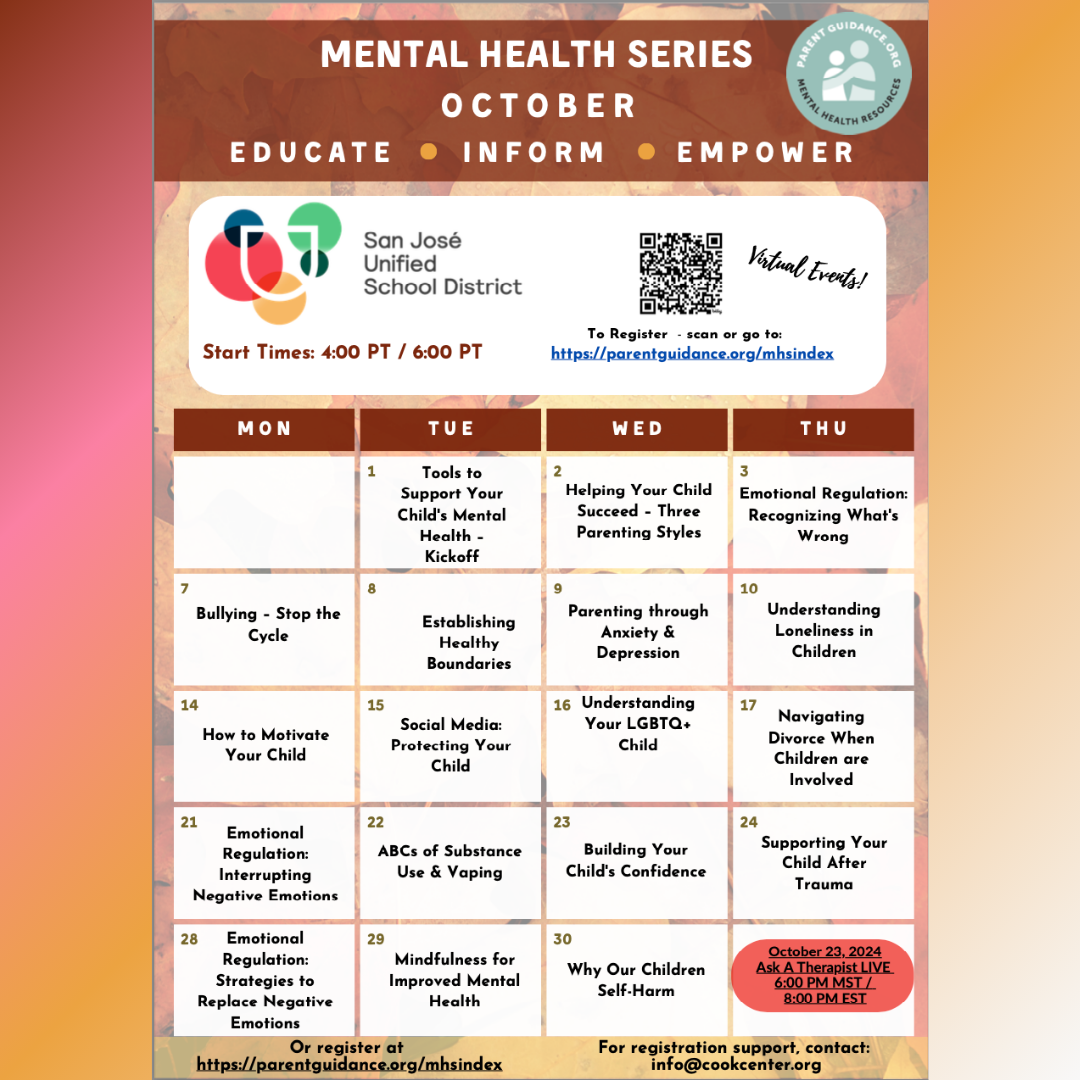 October Mental Health Webinars | Details