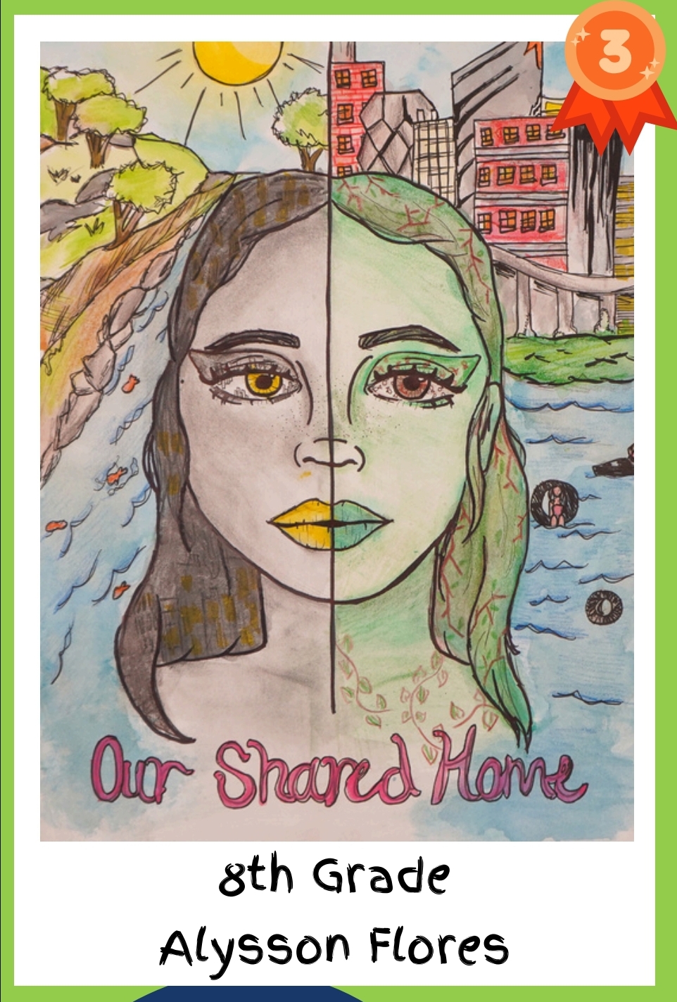 Warren MS Student Places 3rd in Art Contest | News Details