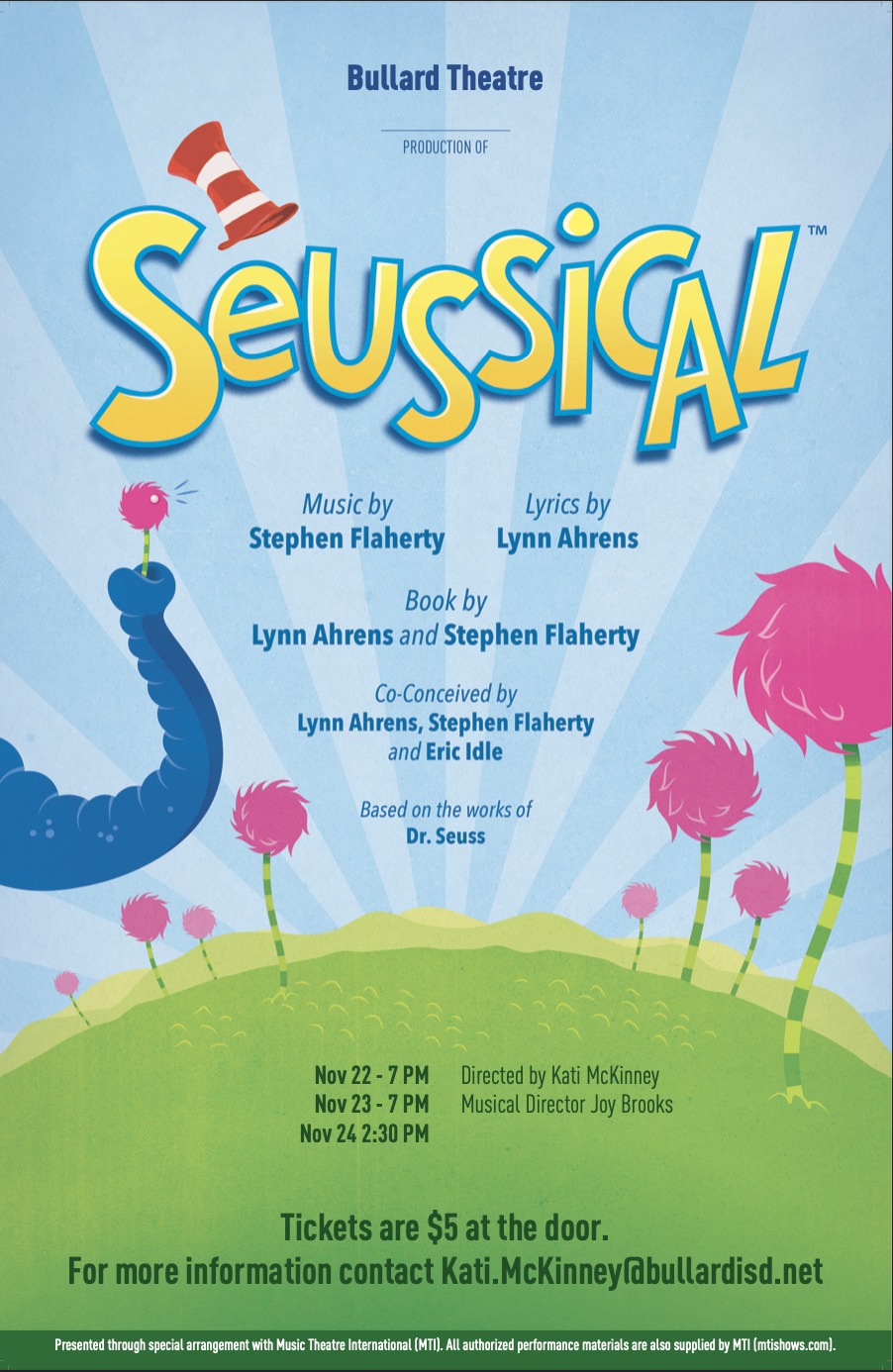 Bullard Theatre presents "Seussical" Nov. 22-24 | News Details