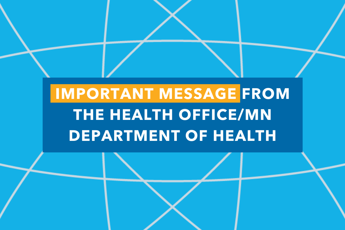 Important message from the health office/MN department of health | Article