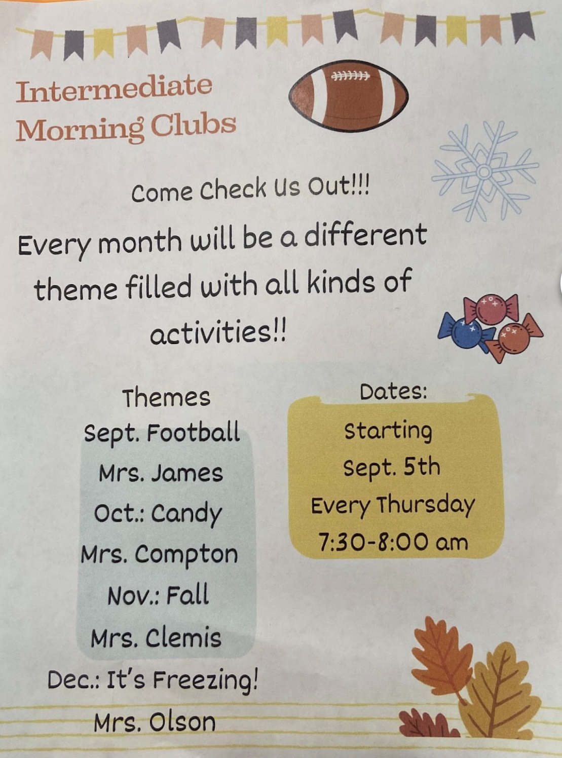 November Morning Clubs | News Details