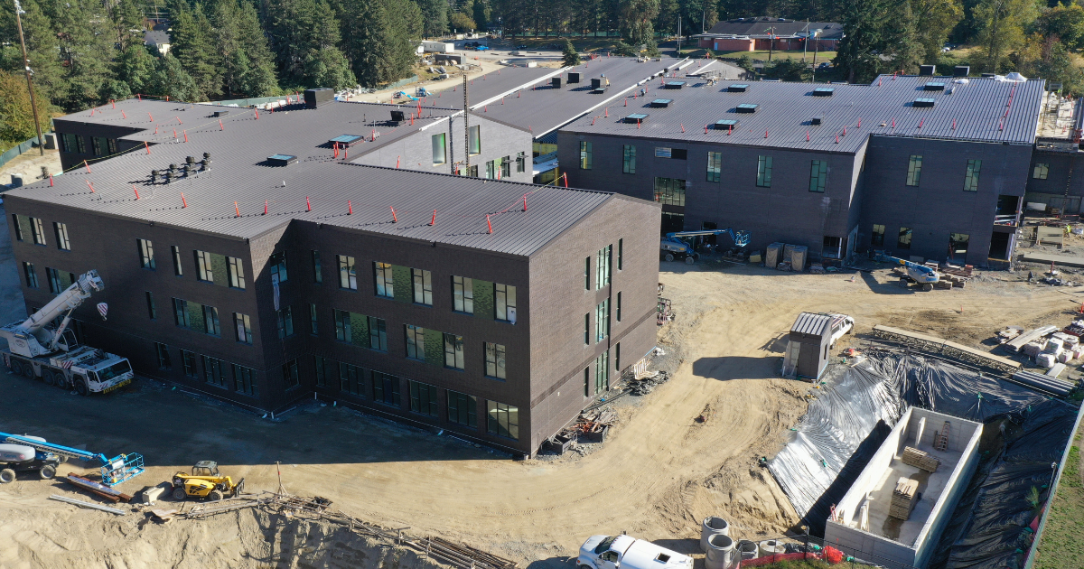 Aerial Photos Showcase Evergreen High School's Progress | News Details