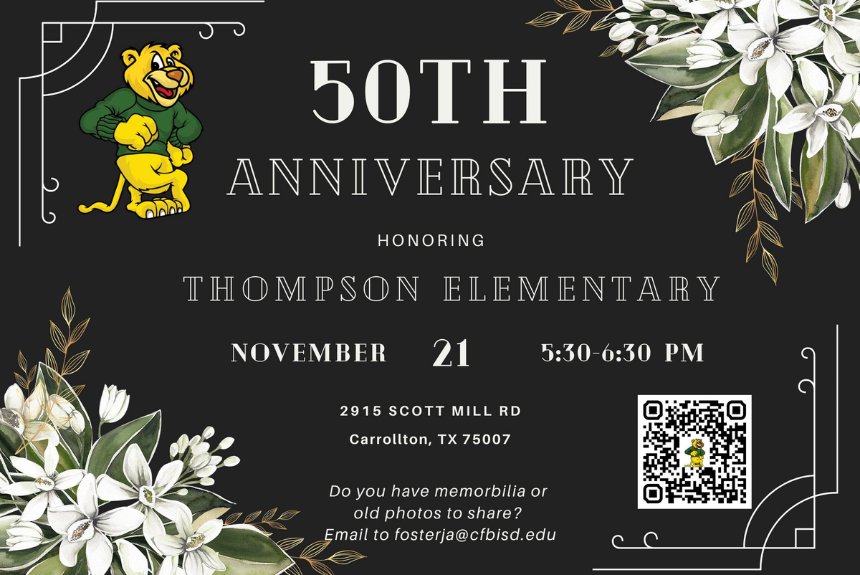 Mark Your Calendars for Thompson Elementary's 50th Birthday Bash ...