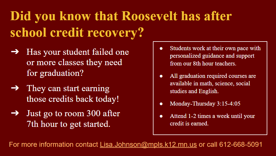 AFTER SCHOOL CREDIT RECOVERY | News Details
