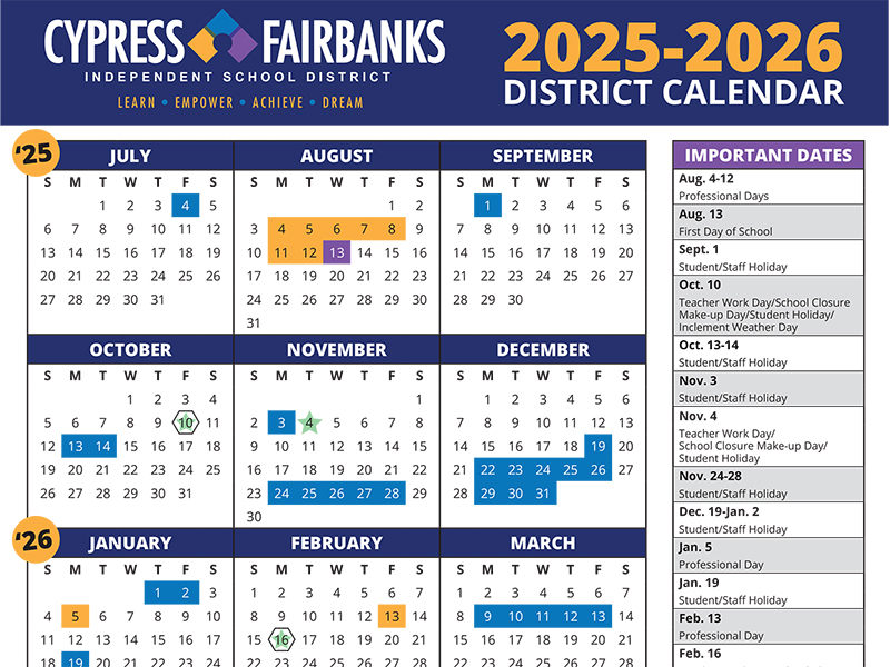 Board approves 2025-2026 instructional calendar | CFISD News Post Details