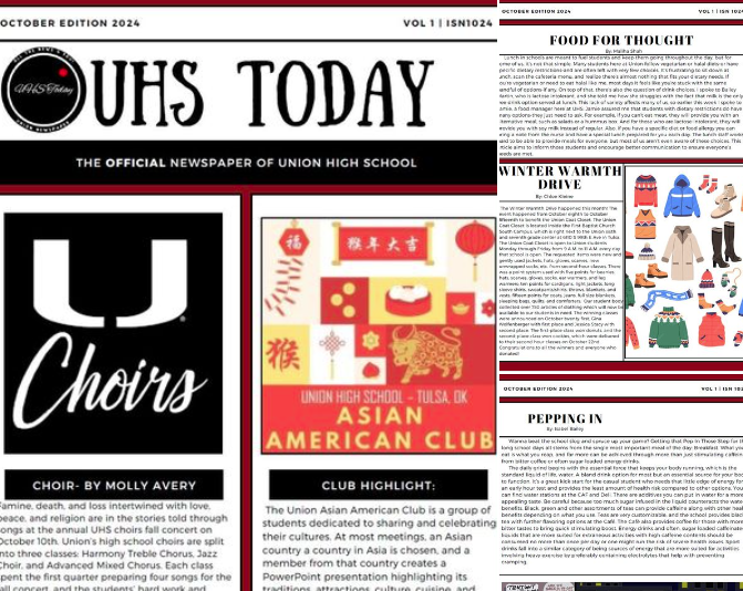 High School Students Create Newspaper; 'UHS Today' | Campus Life Details