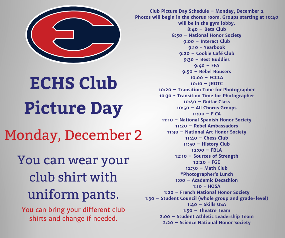 Club Picture Day | News Details - Effingham County Schools