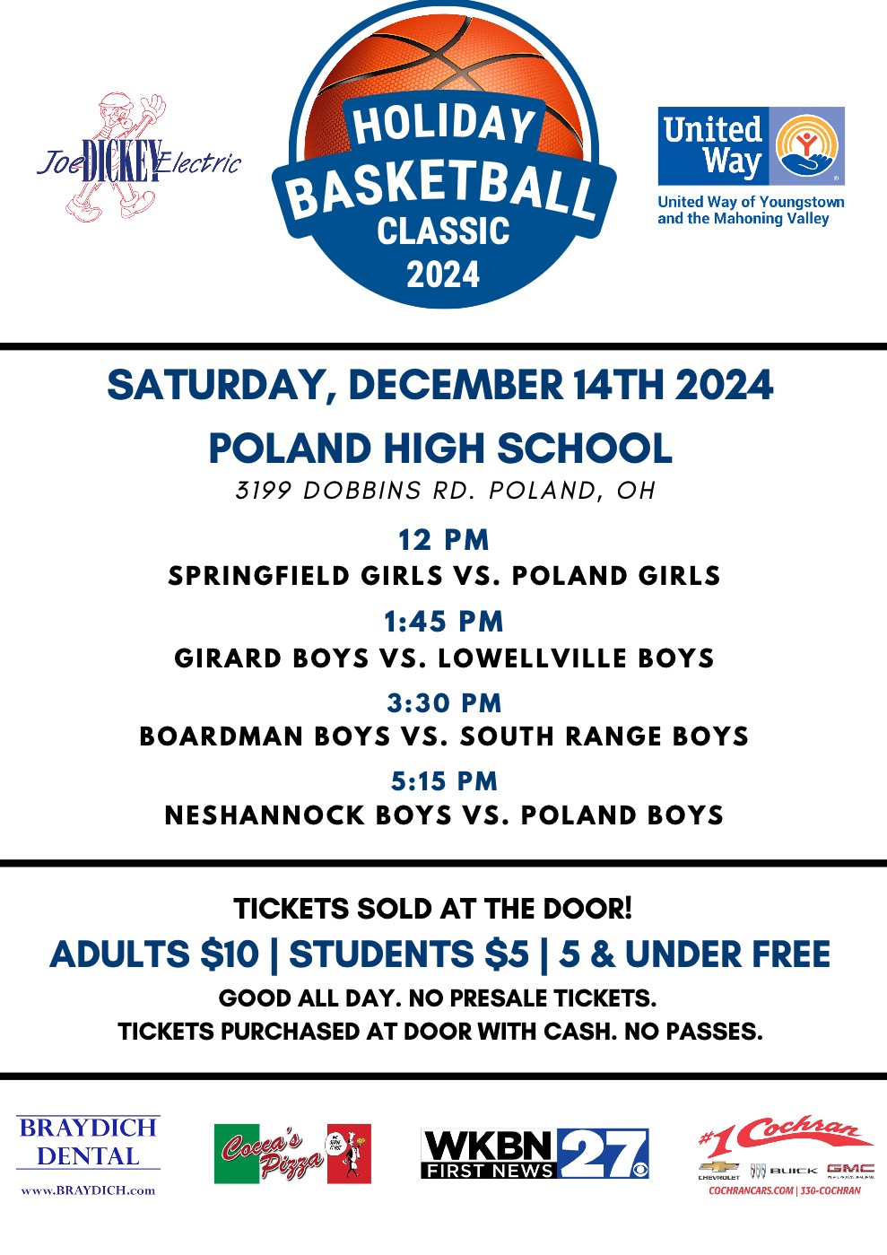 United Way Holiday Basketball Classic 2024 - Saturday, December 14 ...