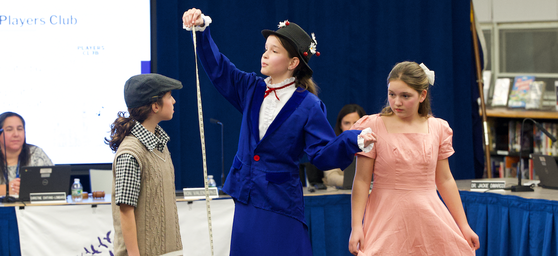 EMS Players Club Promotes 'Mary Poppins' at BOE Meeting | News Article