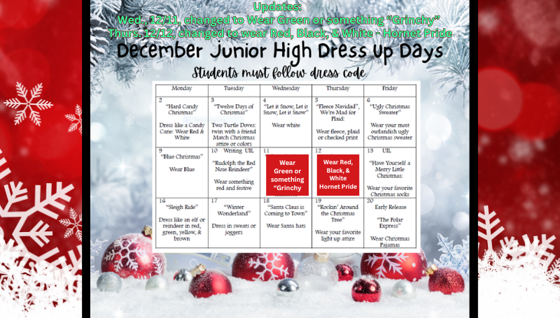 Muenster JH December Dress-up Days | Post Details