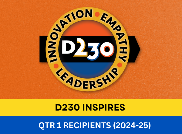 Quarter 1 D230 Inspires recipients | News posts