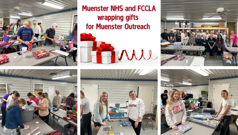 NHS & FCCLA Wrap Donations for Muenster Outreach | Post Details