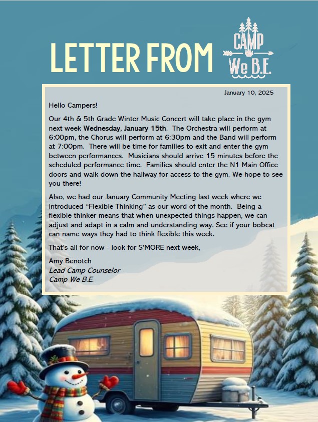 Jan 10: Letter From Camp We B.E. | News Details