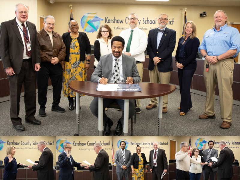 Kershaw County School Board elects officers, installs newly-elected ...