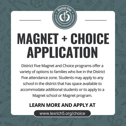 School District Five Magnet and Choice Application window is open | Details