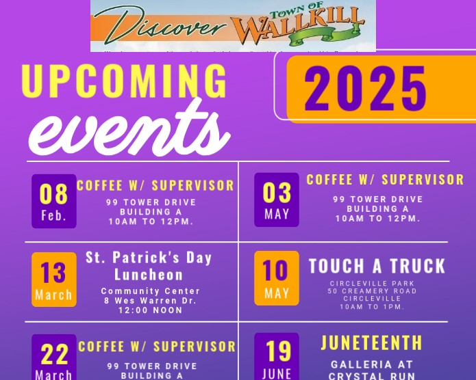 Town of Wallkill Community Events for 2025 | Community News Details