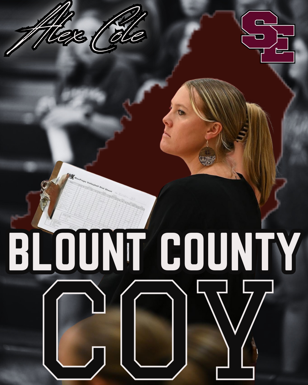Coach Cole Named Blount County Volleyball Coach of The Year! | News Details