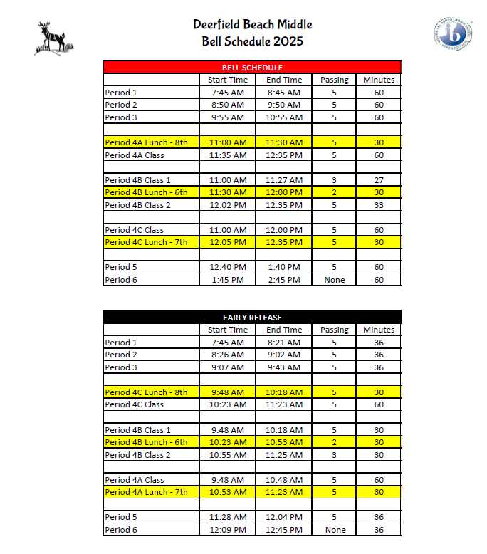 Click here to view our Jr. Buck Regular School Day and Early Release ...