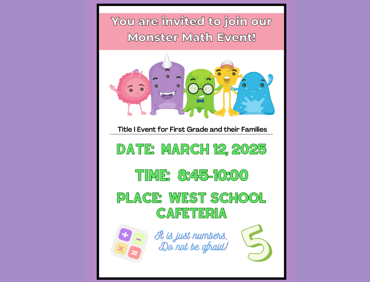 First Grade Title I 'Monster Math' Event | Post Details