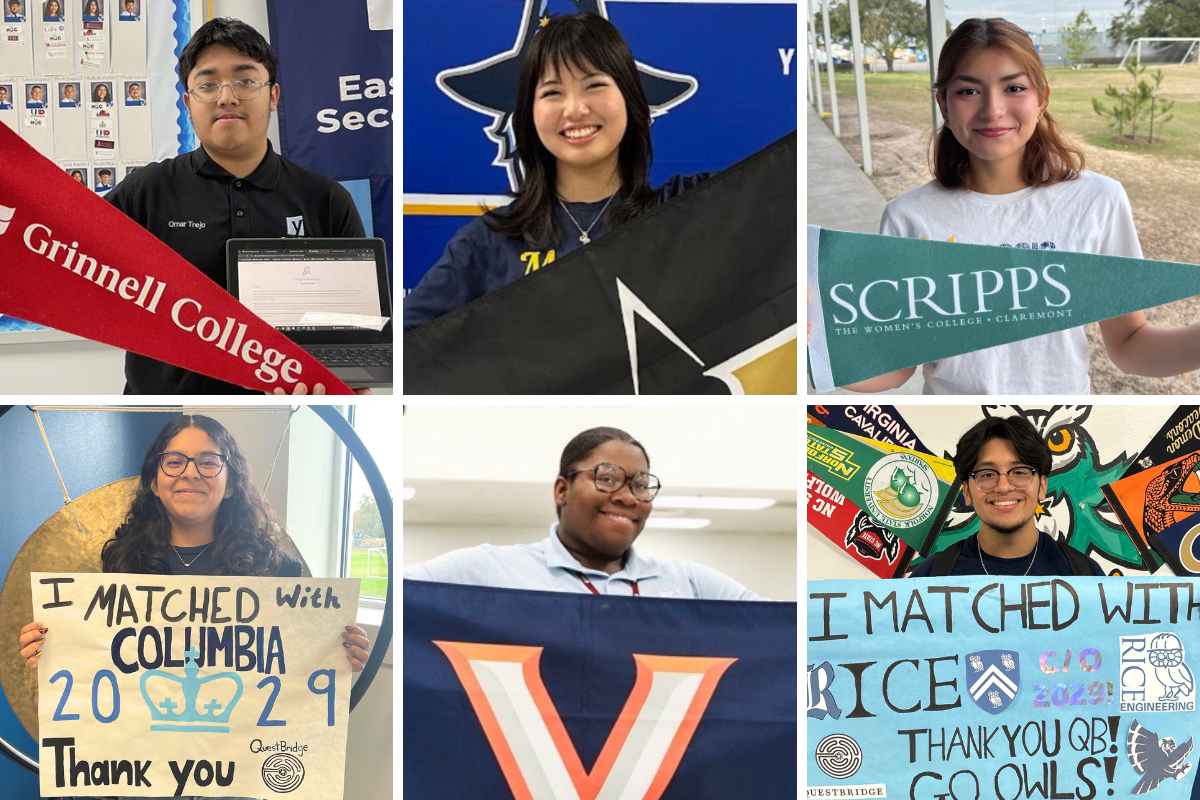 16 YES Prep students selected as QuestBridge Scholars through the National College Match Program ...
