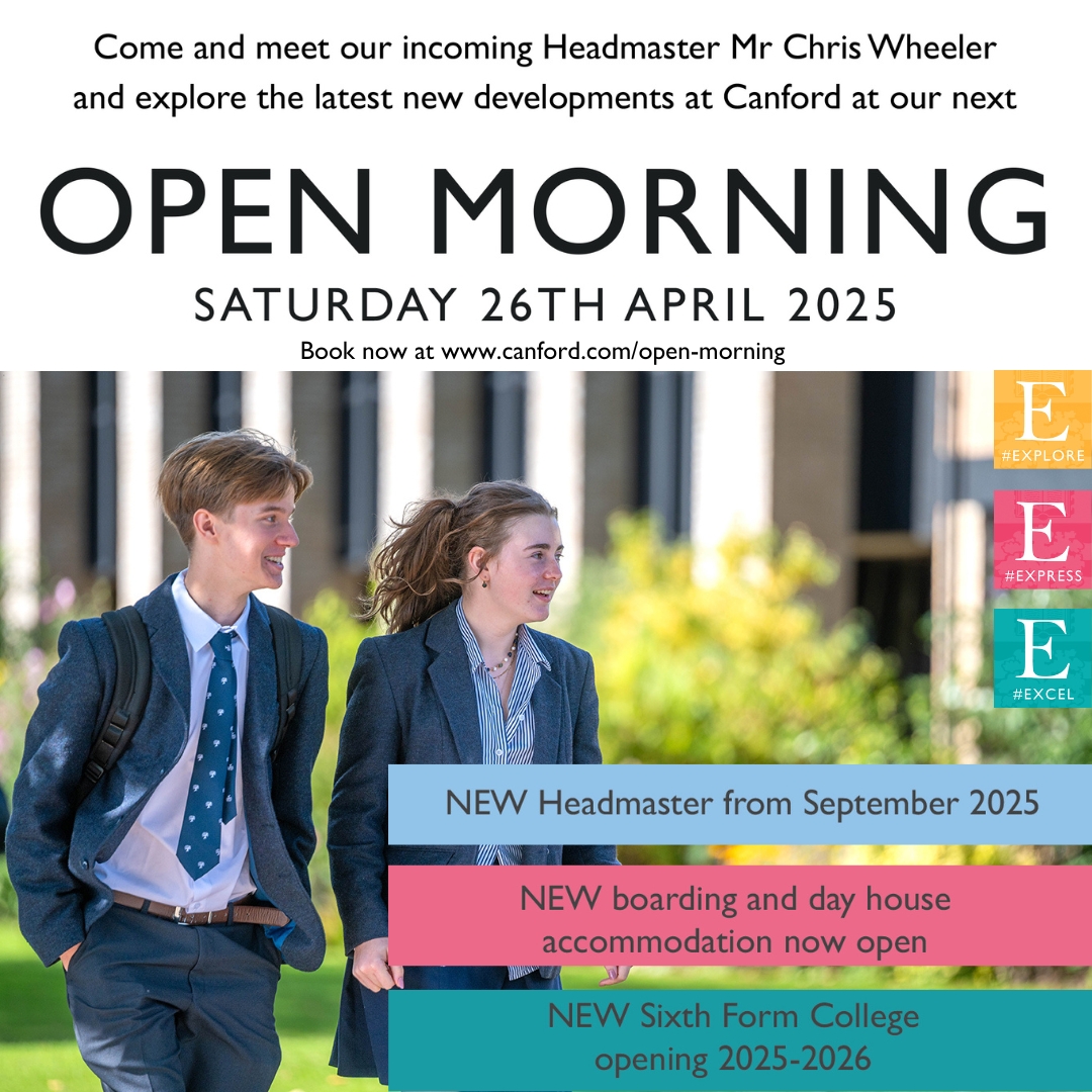Open Morning - Saturday 26th April | Post Details - Canford School
